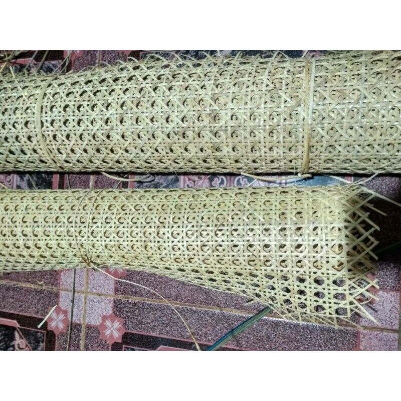 Jual ANYAMAN ROTAN LEMBARAN MOTIF BULAT ALAMI | Shopee Indonesia