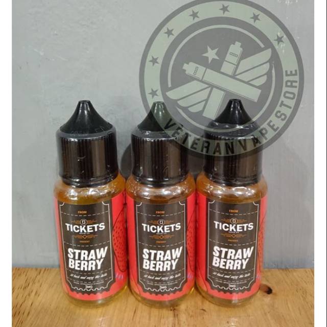 Jual Liquid Tickets Strawberry 60ml 3mg | Shopee Indonesia