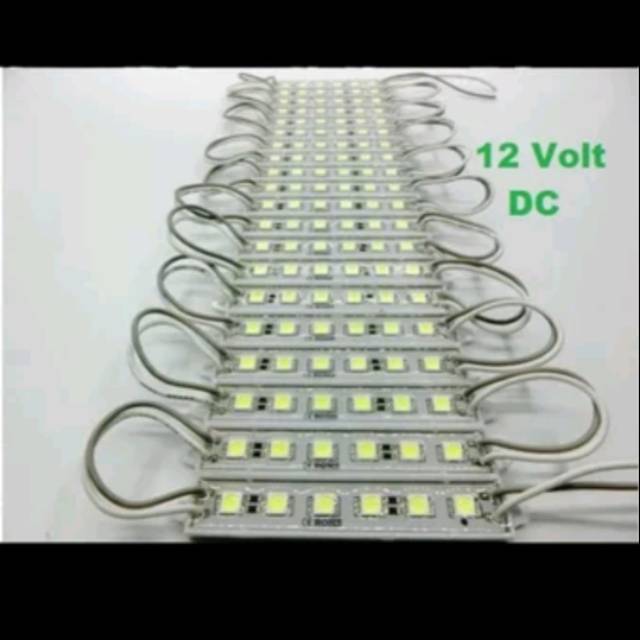 Jual lampu led modul module led strip 6mata 6 mata isi 100 pcs lampu reklame neon sign huruf led ...