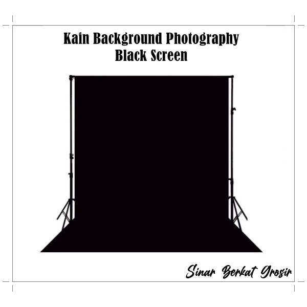 Jual Kain Background Foto Video Black Screen / Kain Backdrop Hitam ...