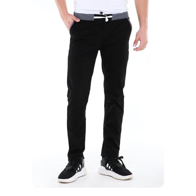 Jual Hamlin Locko Celana Panjang Chino Pria Karet Material Cotton ...