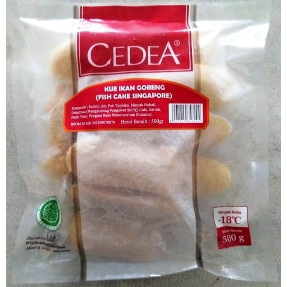 Jual CEDEA FRIED FISH CAKE SINGAPORE 500 GRAM | Shopee Indonesia