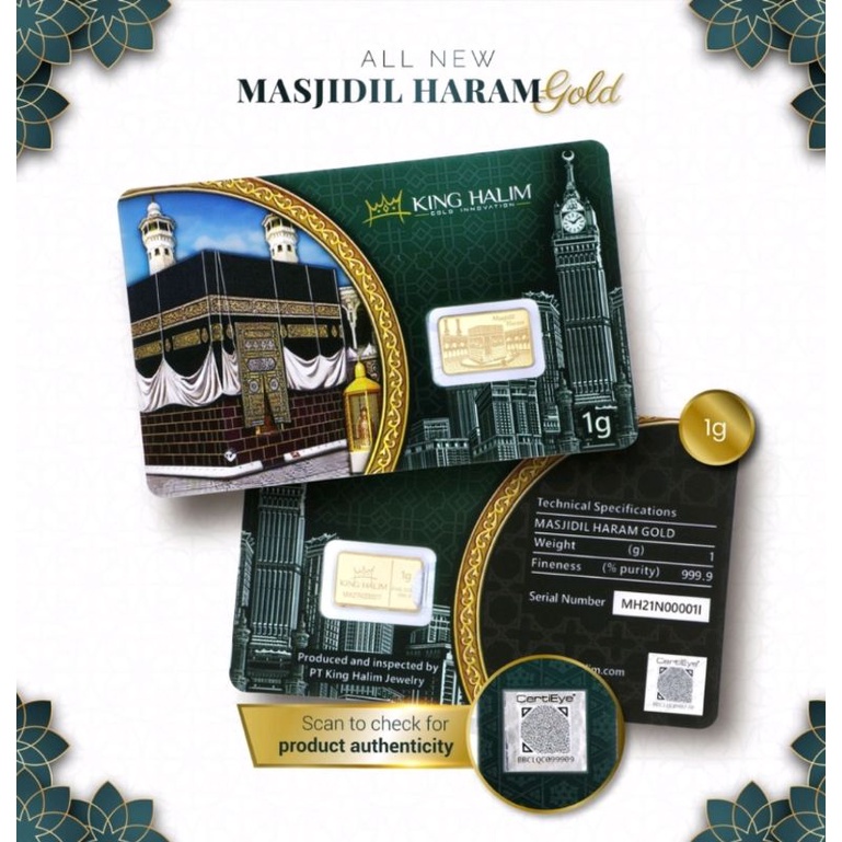 Jual emas king halim 1 gr/ king halim hrga murah/ king halim motif ...