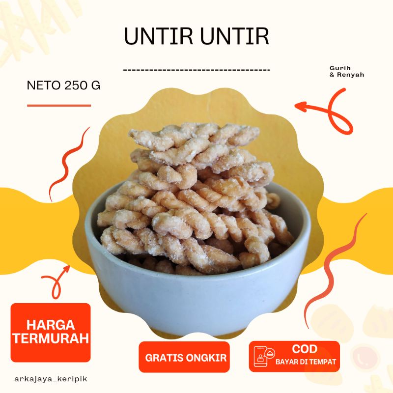 Jual Cemilan untir untir manis renyah berat 250 g | Shopee Indonesia