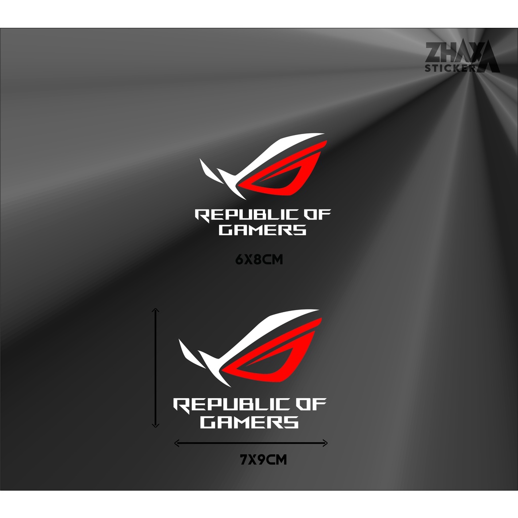 Jual Cutting Sticker Asus Republik Of Gamers ROG / Sticker motor ...