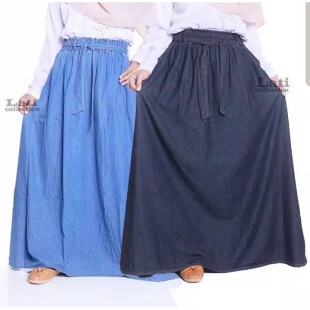 Jual Rok Jeans Premium Ukuran Standar XL (Bb 45-65kg), Ukuran Jumbo XXL ...