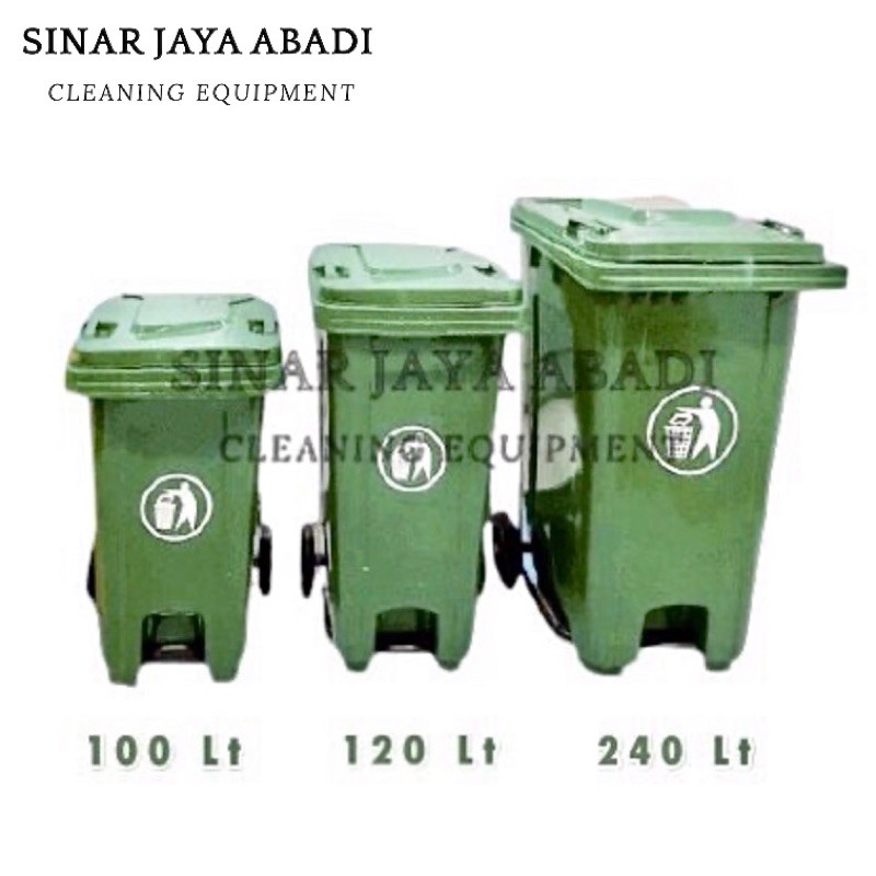 Jual Tempat Sampah Plastik HDPE Sulo 120 Liter Dengan Roda & Pedal Injak Plastic Dust Bin Tong ...