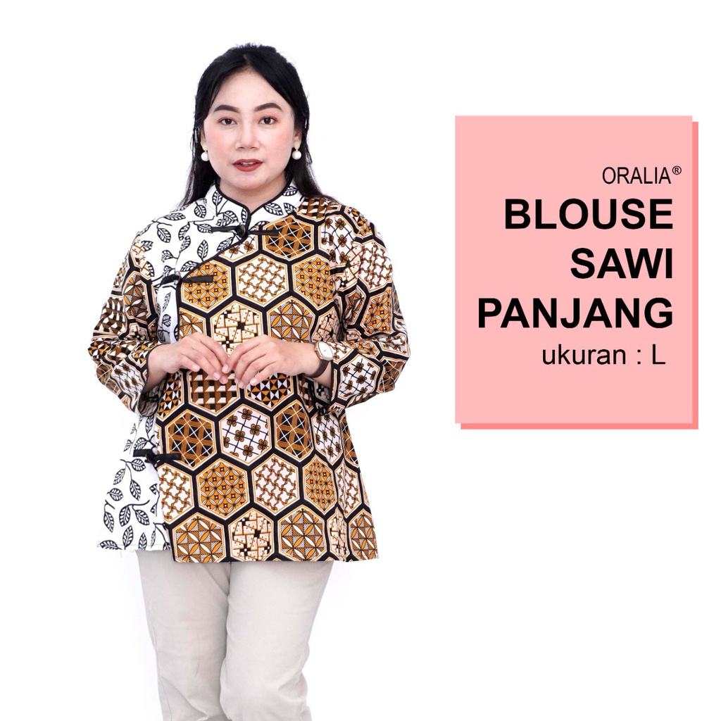 Jual Atasan Batik Jumbo Wanita Blouse Big Size Wanita S M L Xl 2l 3l 4l