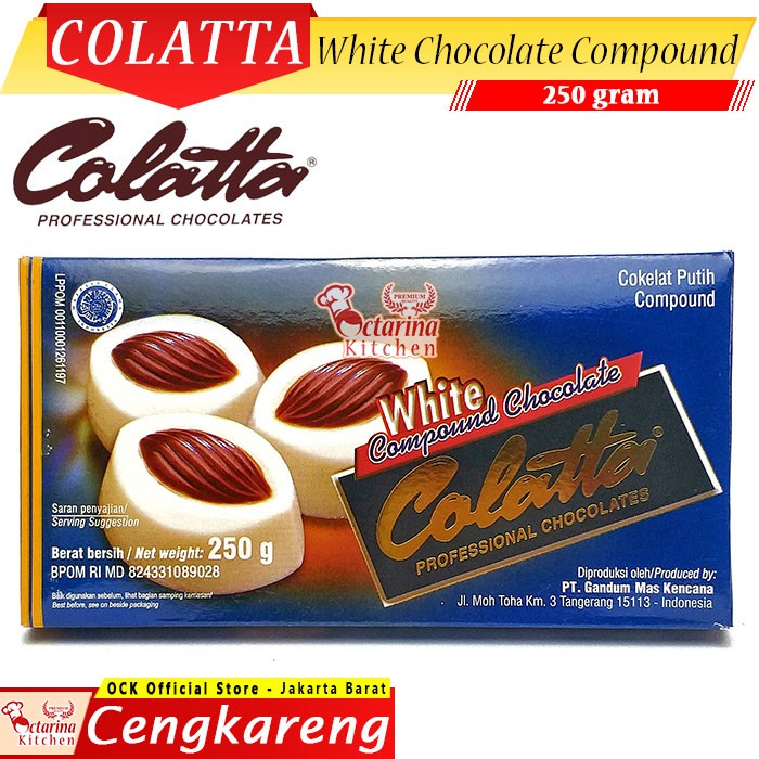 Jual COLATTA White Chocolate Compound 250 gram - Coklat Putih Batang ...