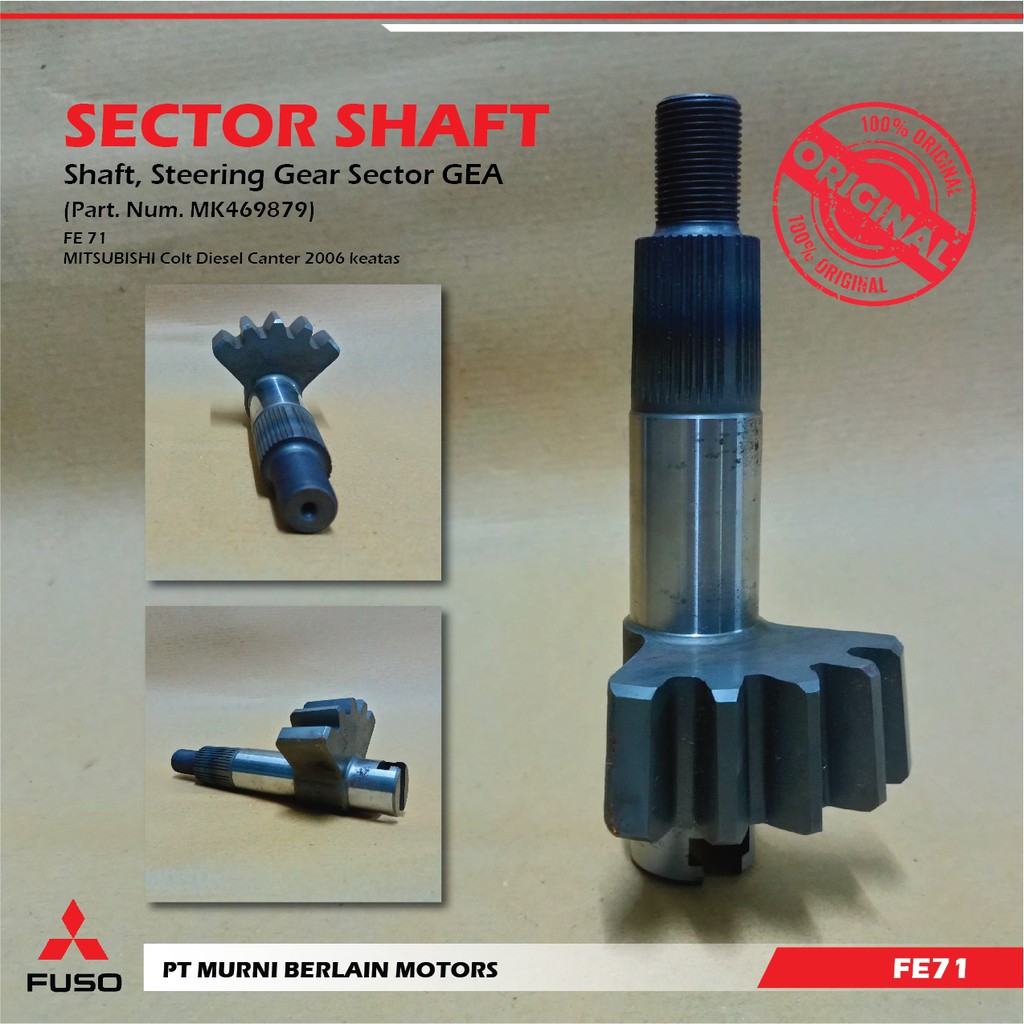 Jual SECTOR SHAFT (Shaft Steering Gear Sector GEA) Mitsubishi FE71 ...