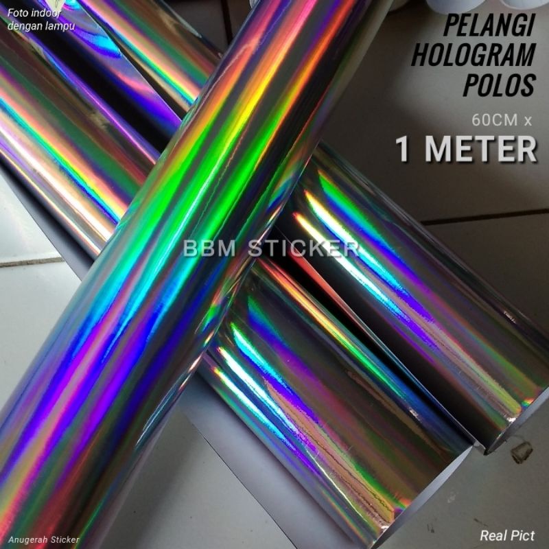 Jual Bahan sticker / stiker cutting hologram pelangi rainbow buat ...