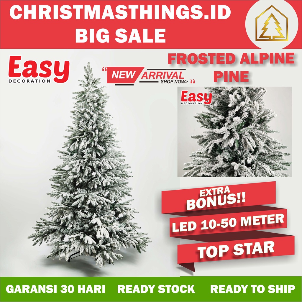 Jual Pohon Natal Salju 2,4 meter 240 cm 8 ft frosted fir cemara ...