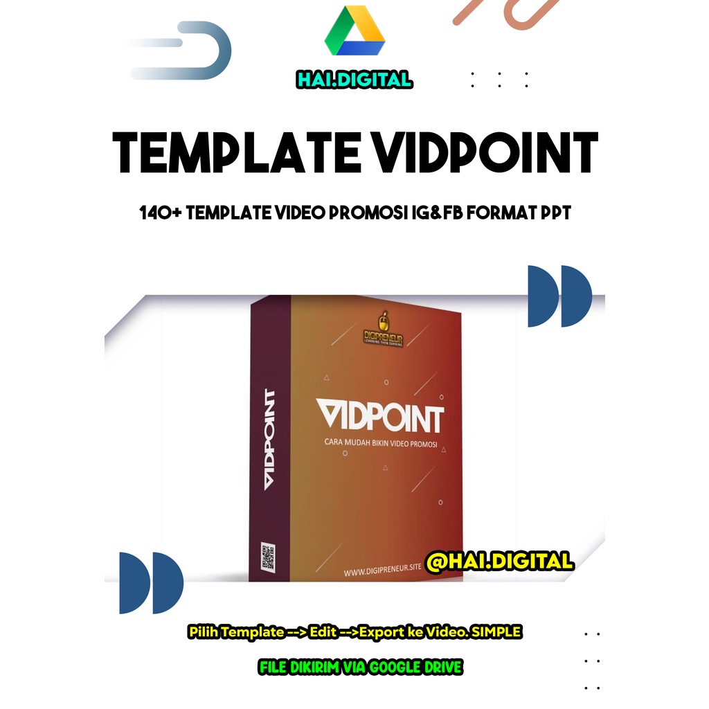 Jual 140+ TEMPLATE VIDEO PROMOSI IG&FB VIDPOINT FORMAT PPT SIAP EDIT ...
