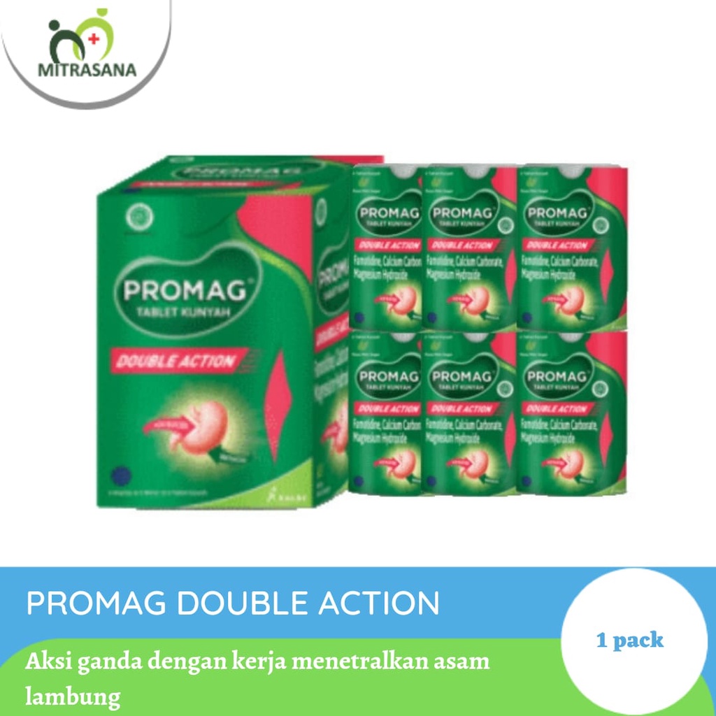 Jual Promag Double Action Obat Sakit Maag dan Asam Lambung 1 Box | Shopee Indonesia