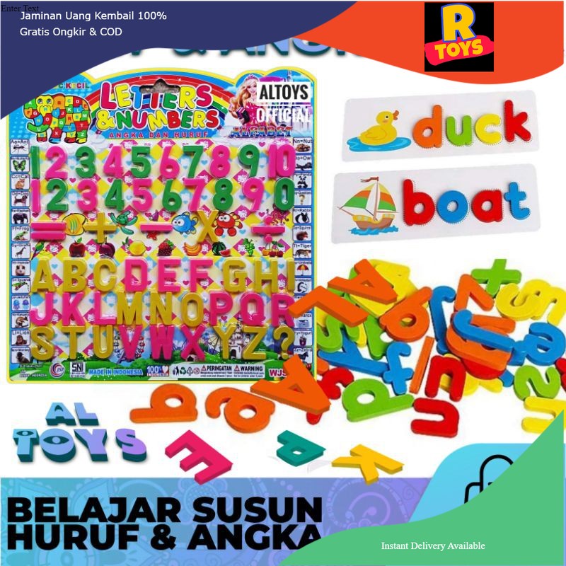 Jual MAINAN ABC ANGKA BELAJAR SUSUN HURUF DAN ANGKA ALPABET MAGNET ...