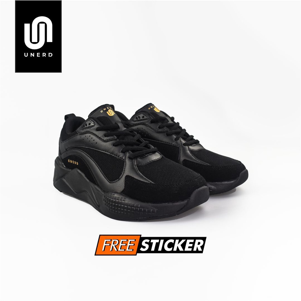 Jual UNERD Yukkuri Triple Black |Sepatu Sneakers Casual Pria Wanita ...