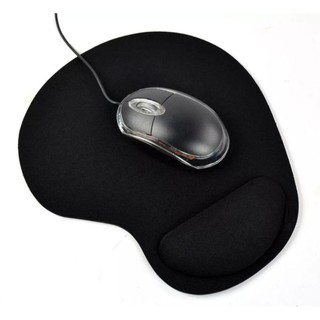 Jual kantor 3d mouse pad bantalan gel tangan lengan hitam polos gaming ...