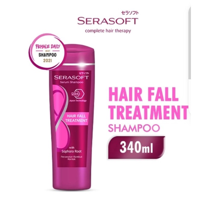 Jual SERASOFT Shampoo Hair Fall / shine black Treatment 340ml | Shopee ...