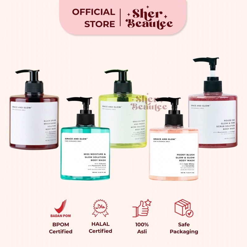 Jual Grace and Glow Body WASH All Varian 400ml | Shopee Indonesia