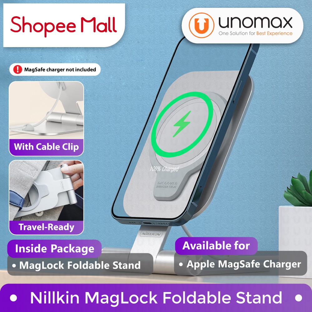 Jual Stand Nillkin MagLock Foldable for Apple MagSafe Charger | Shopee ...