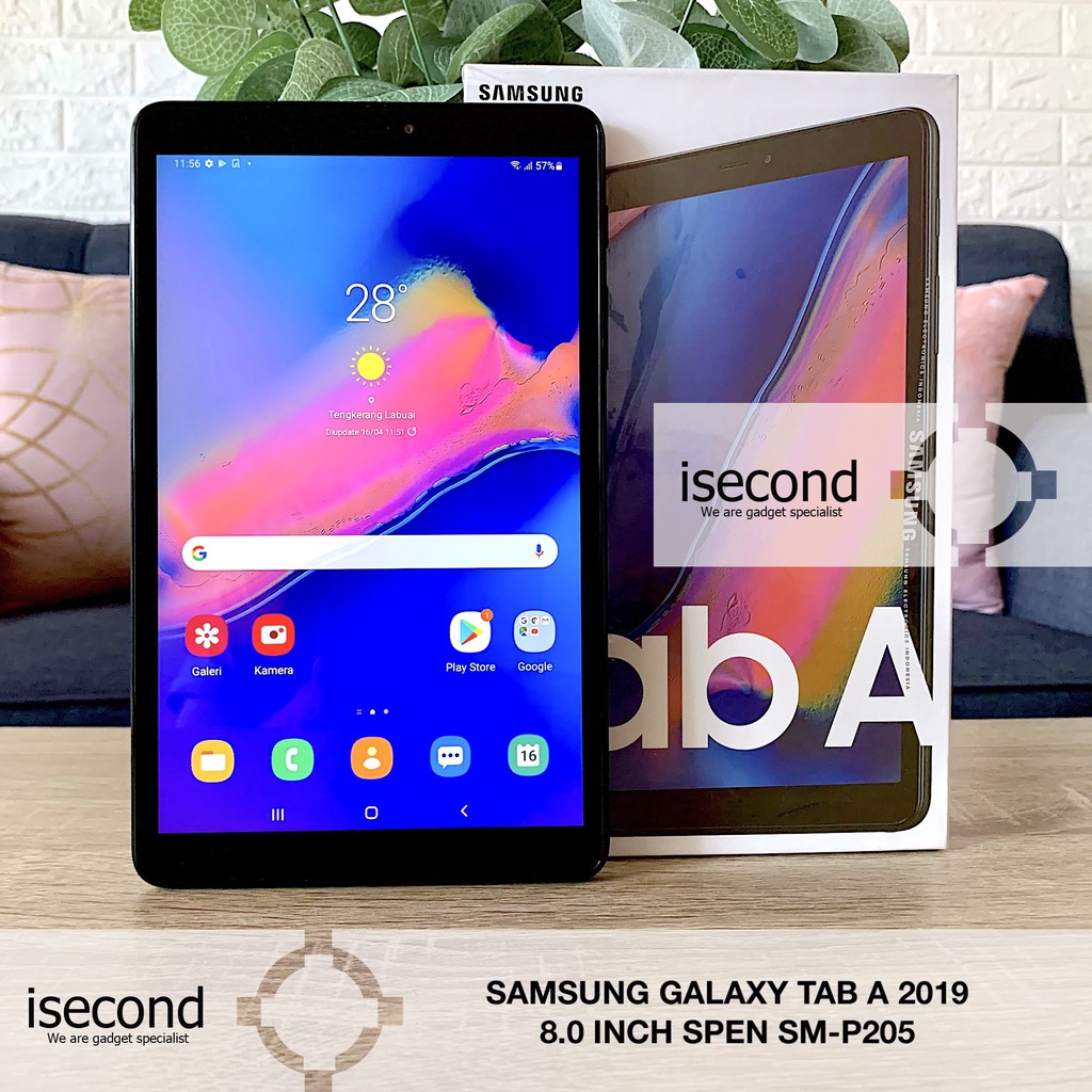 Samsung Galaxy Tab A 2019 8.0 inch S-Pen SM-P205 Second Fullset Mulus ...