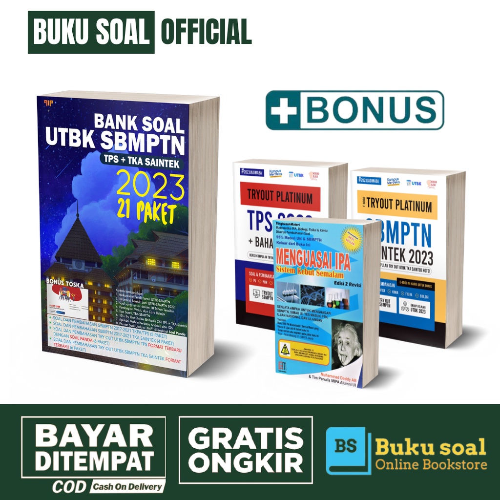 Jual Buku Sbmptn 2023 Buku Bank Soal Utbk Sbmptn Tps Tka Saintek