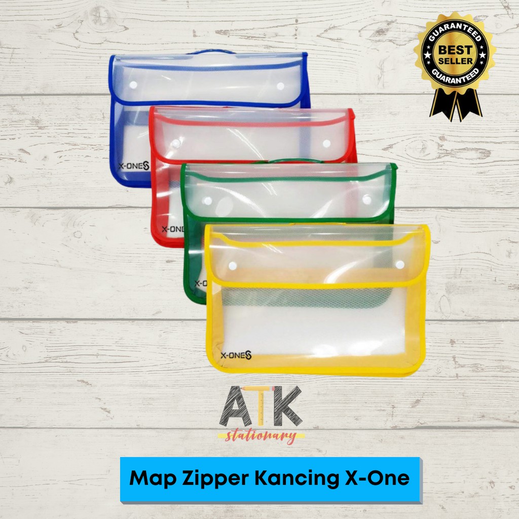 Map Plastik Zipper Bag Kancing X-One atk | Shopee Indonesia