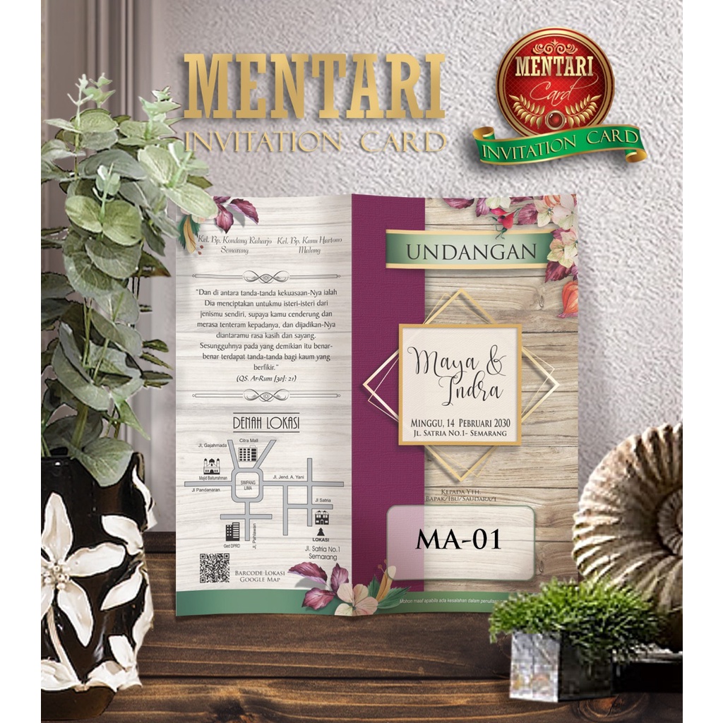 Jual Blangko Kartu Undangan Mentari type MA Harga Murah | Shopee Indonesia