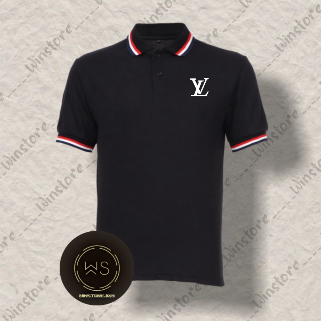 Jual Kaos tshirt polo LV pria polos / logo list / baju kerah pria ... Jual Kaos tshirt polo LV pria polos / logo list / baju kerah pria ...