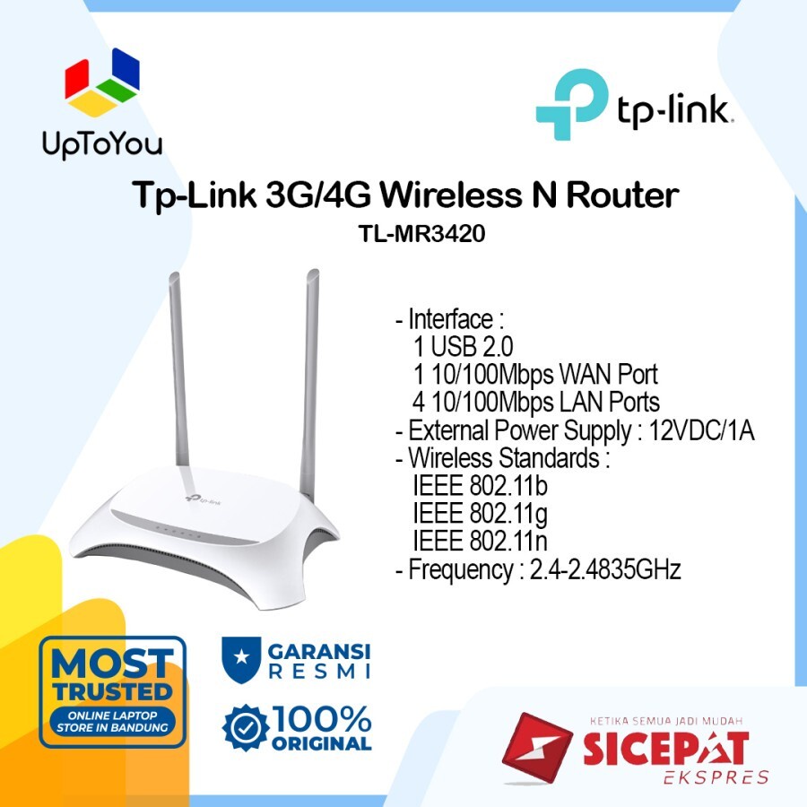 Jual TP-Link TL-MR3420 3G/4G Wireless N Router | Shopee Indonesia