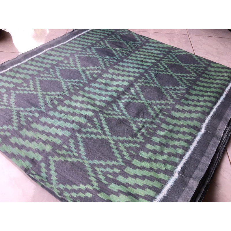 Jual ELPHI Kain Tenun Corak Insang Burem Hijau Soft 2 x 1 m | Shopee ...