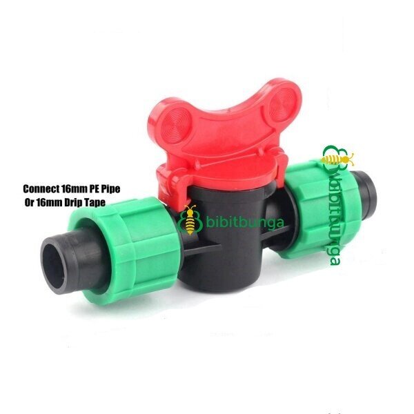 Jual Drip Tape Valve 16mm Stop Kran Lock Nut Fitting Selang Irigasi ...