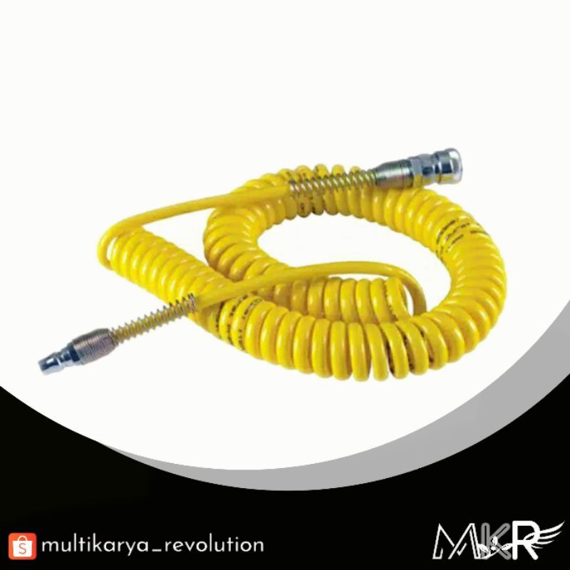 Jual Selang Kompresor Recoil 12 M Hose Spiral PU Slang Kompressor Angin ...
