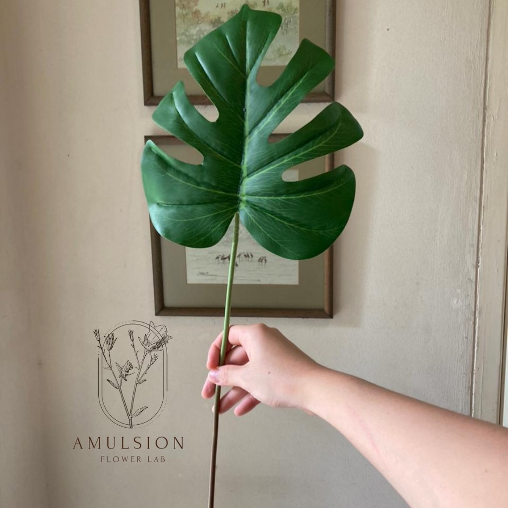 Jual Daun Monstera Artificial 58cm Premium Import Dekorasi Properti ...