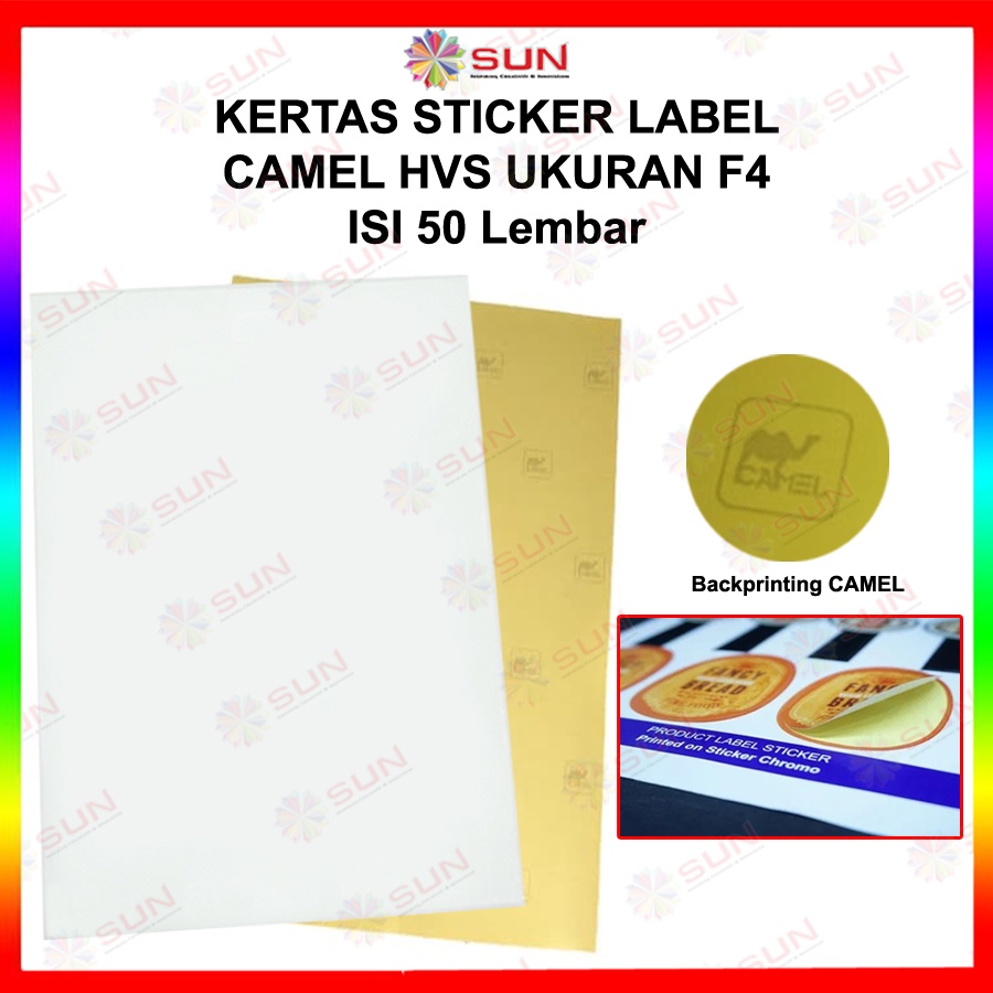 Jual Kertas Stiker Label HVS F4 Folio - Sticker Camel Doff Matte ...