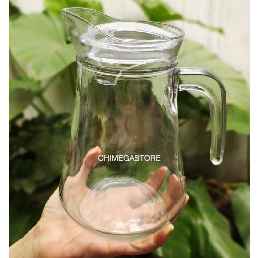 Jual Pitcher Water Jug 1000 ml Tempat Air Minum Kaca Pitcher Kaca 1 ...