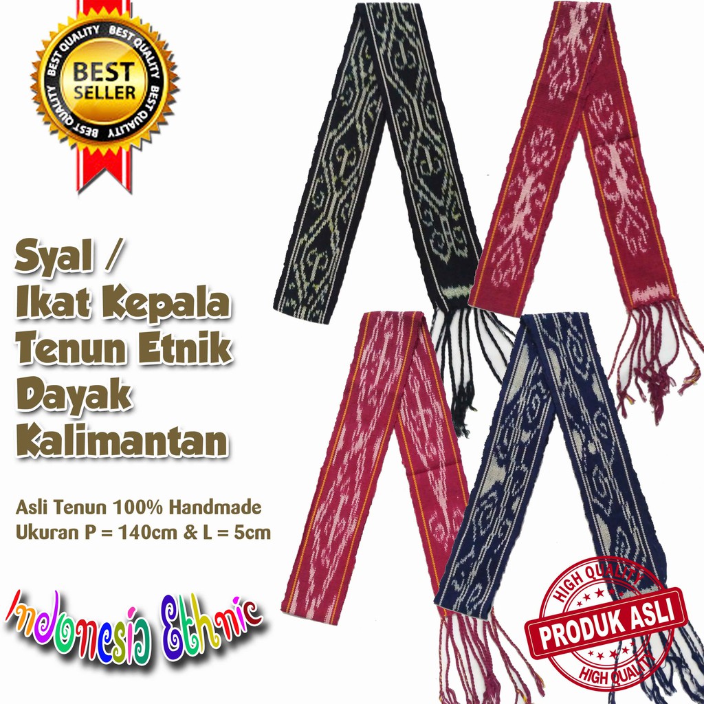 Jual SYAL IKAT KEPALA TENUN ETNIK DAYAK KALIMANTAN MULTIFUNGSI | Shopee ...