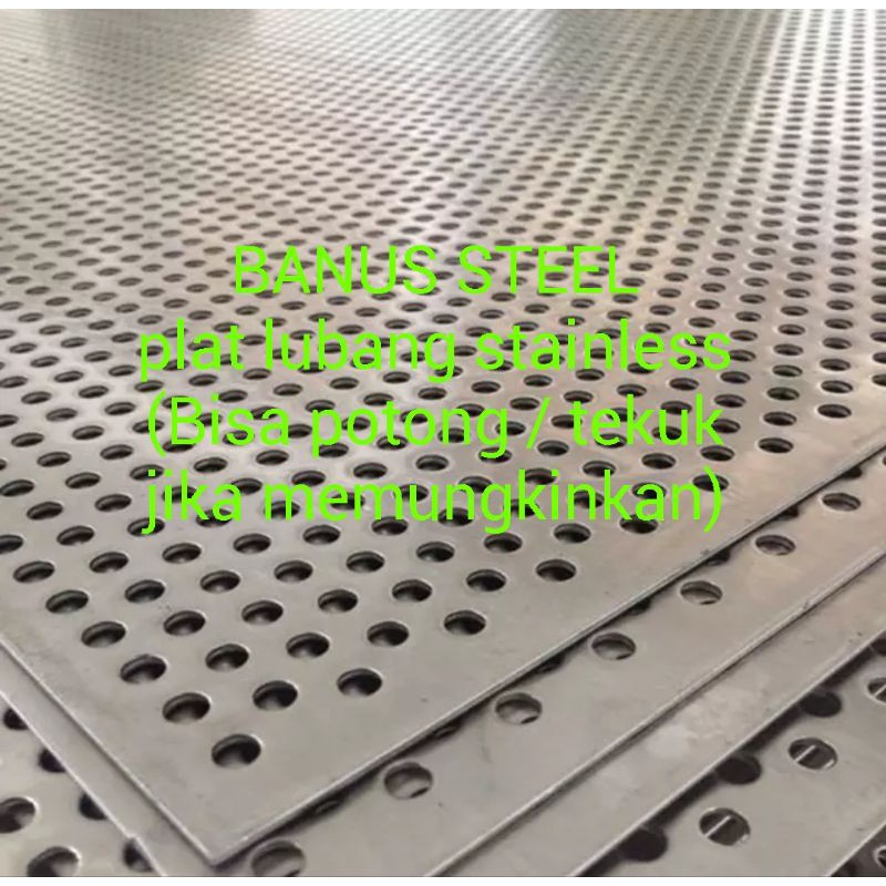 Jual Plat lubang stainless 304 diameter lubang 3 mm tebal 1 mm x 1,2 x ...
