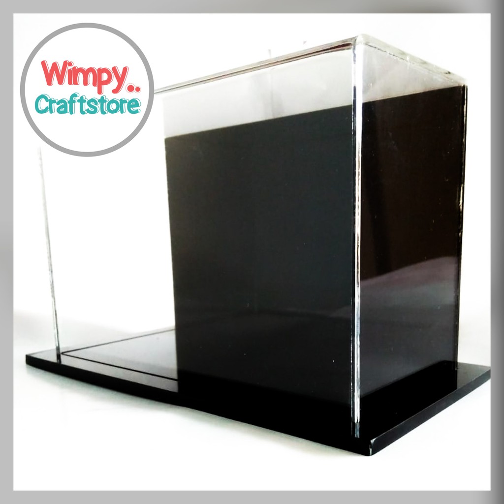 Jual Box akrilik 20x10x13cm HITAM 1sisi box acrylic display figure ...
