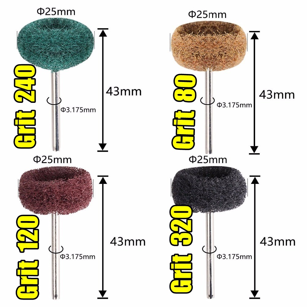 Jual set 4pcs mata poles FIBER POLISHER mini gerinda buffing Metal ...