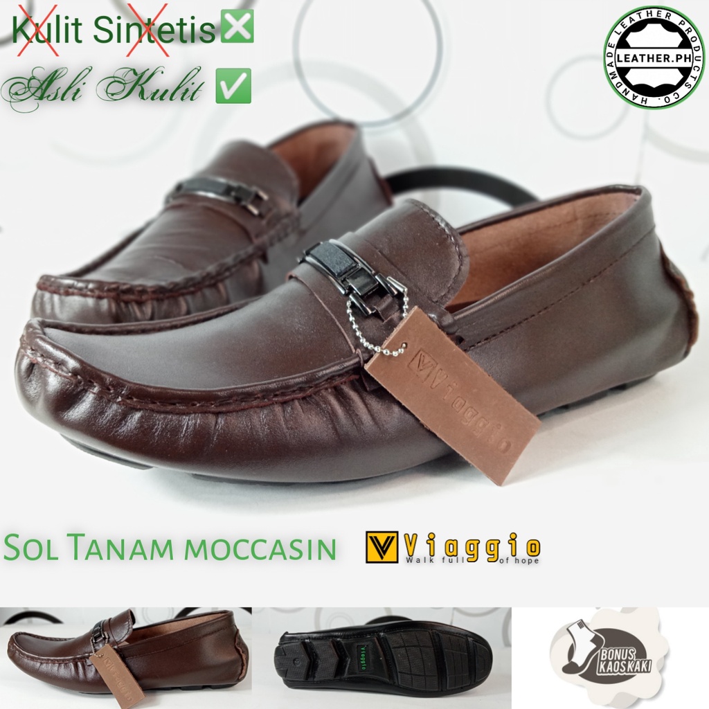 Jual COD - sepatu pria moccasin 100% kulit asli /handmade original ...