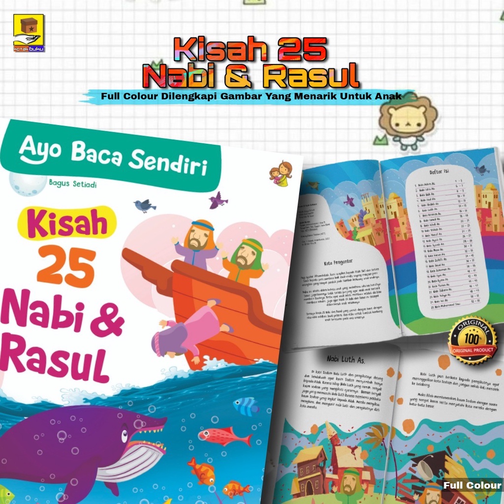 Jual Buku Cerita Anak / Kisah 25 Nabi Dan Rasul / Buku Anak Islami / Cerita Anak / Buku TK PAUD ...