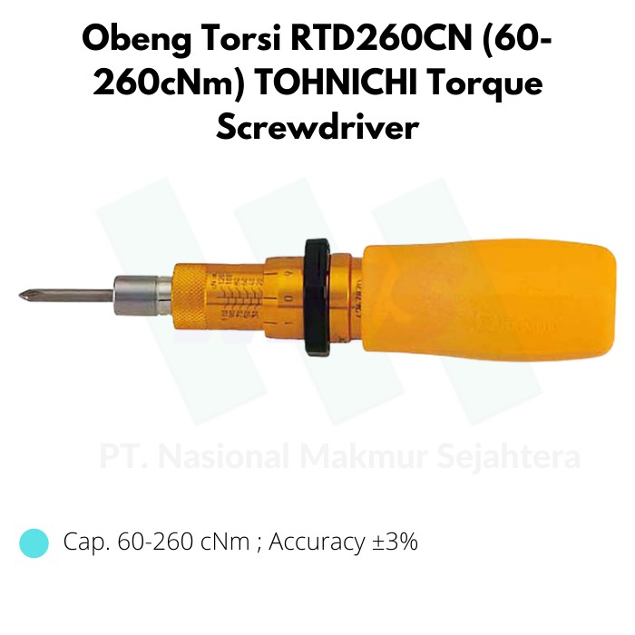Jual Obeng Torsi RTD260CN (60-260cNm) TOHNICHI Torque Screwdriver ...