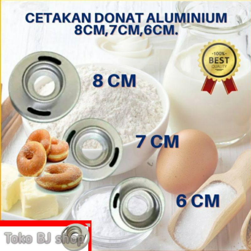 Jual CETAKAN DONAT BULAT ALUMUNIUM TEBAL ANTI KARAT FOOD GRADE/ LOYANG ...