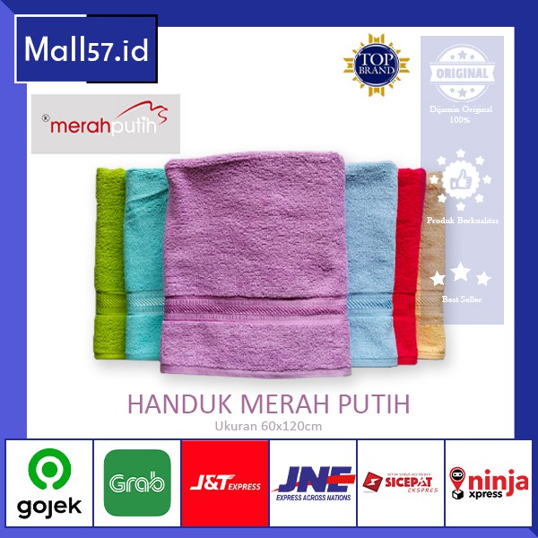 Jual Handuk Merah Putih ukuran Sedang (60x120) | Shopee Indonesia
