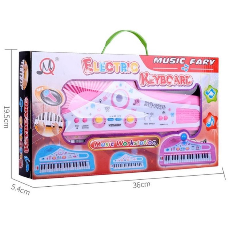 Jual Mainan Anak Elektrik Keyboard Musik Workstation Piano Plus Mic ...