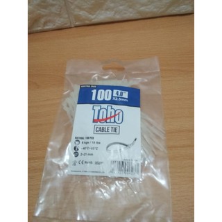 Jual TOHO cable Kabel ties tali sabuk Tali rivet ripet 100mm 10 cm isi ...