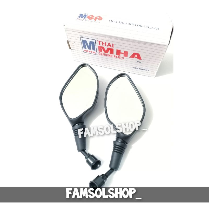 Jual Spion Motor Click Klik MHA Thai Kaca Besar Motif Garis Thailand ...