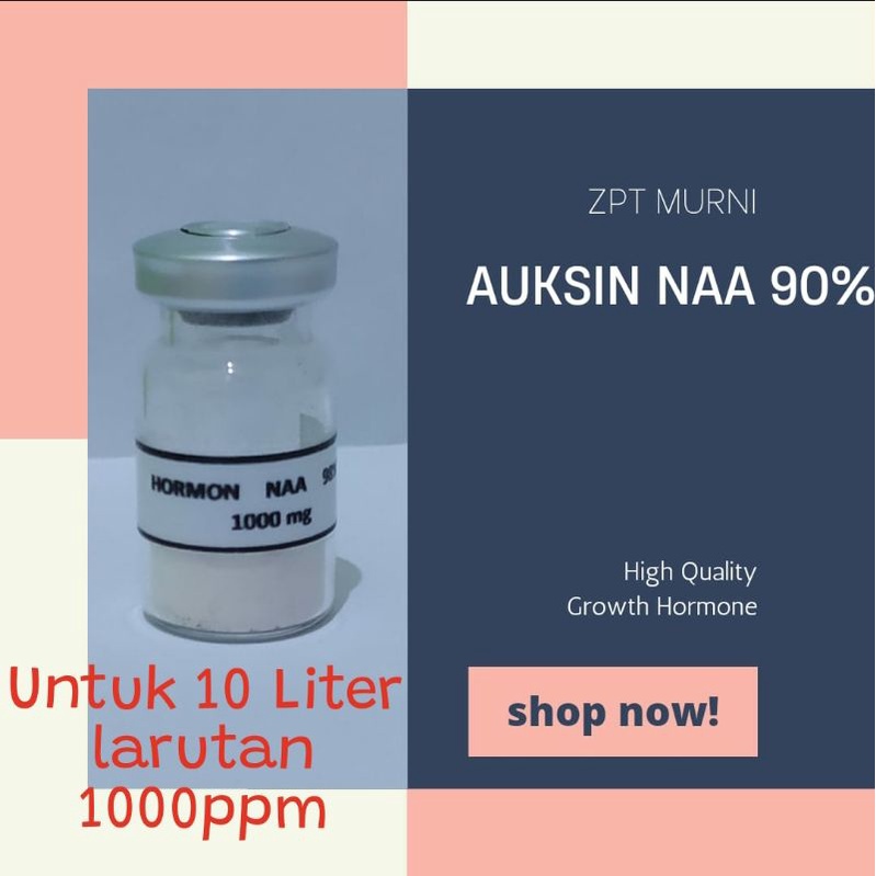 Jual ZPT Auksin NAA Powder 98% murni 1000mg bisa dijadikan 10 liter ...