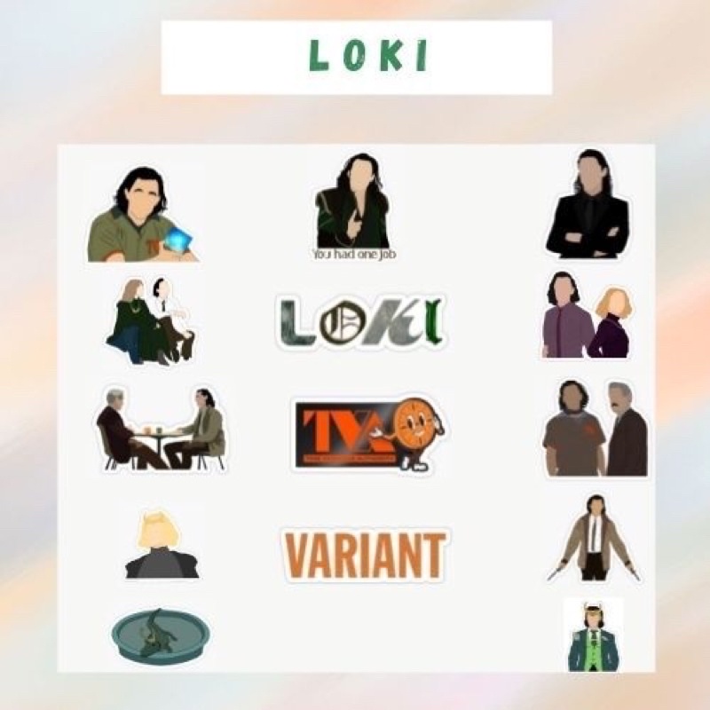 Jual LOKI stickers | stickers aesthetic loki series ( 14 pc ) | Shopee ...